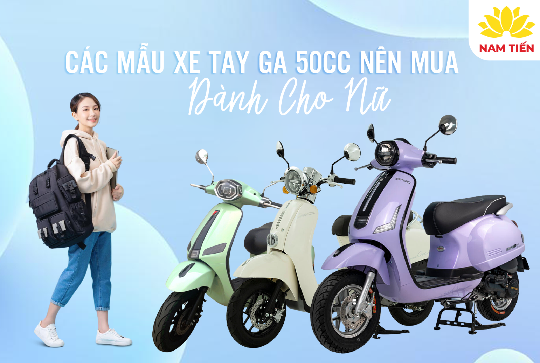 Tổng hợp các mẫu xe tay ga 50cc dành cho nữ nên mua
